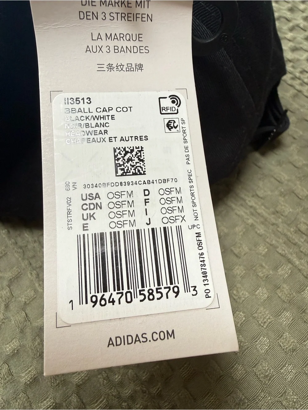 adidas | Accessories | Adidas Adult Black Classic Logo Baseball Cap ...
